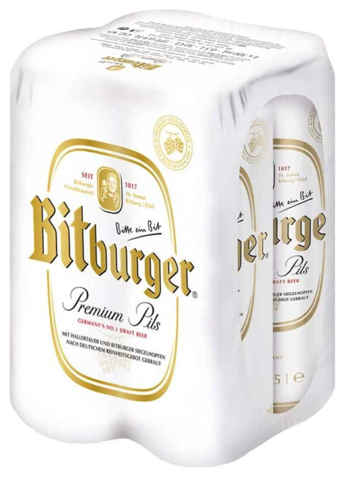 Bitburger Premium Pils (4 cans x 16.9 oz) – Kakaako Wine